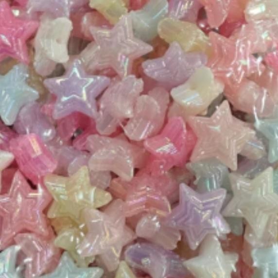 Jual 1Pon Manik Manik Jelly Bintang Besar Ab Metalik Mix Warna | Shopee ...
