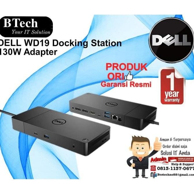 Jual Sale! Dell Wd19 Docking Station Original - Dock Usb-C + Adaptor ...