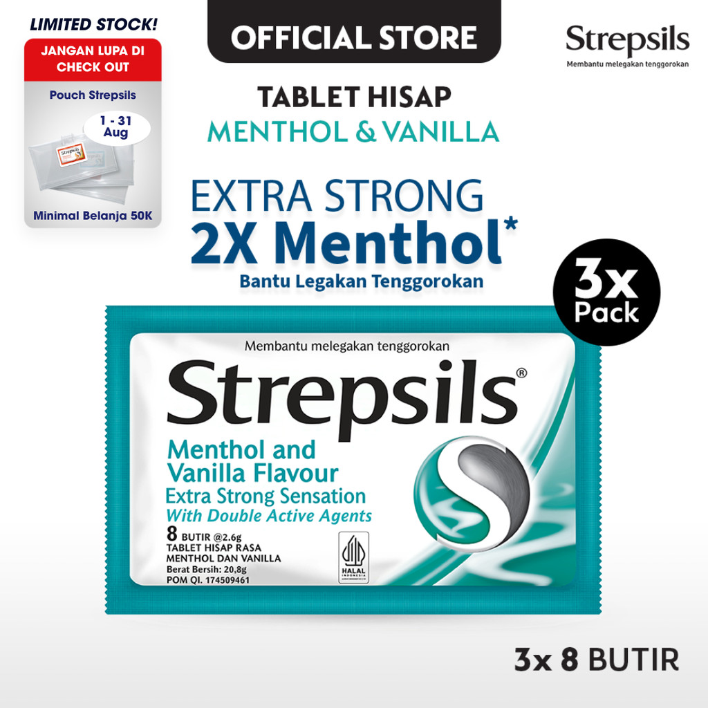 Jual Strepsils Extra Strong 8s x3 - Permen (Tablet Hisap) Pelega ...