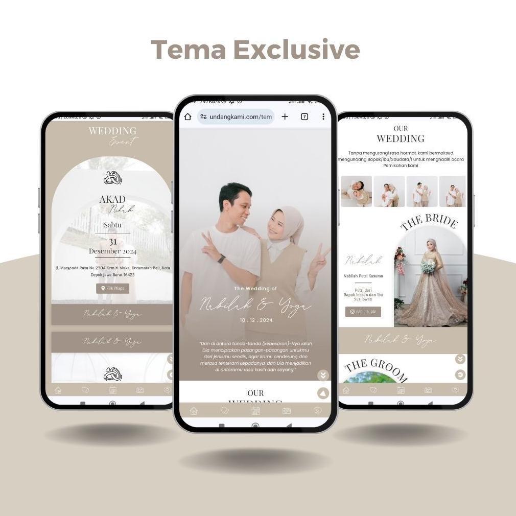 Jual Undangan Digital Pernikahan Tema Exclusive Undangan Website ...