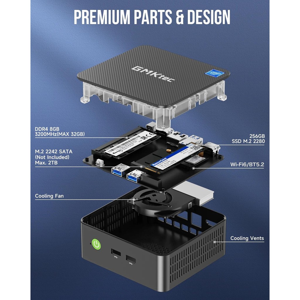 Jual Gmktec Mini Pc Gmk G3 Plus Nucbox Windows 11 Pro Alder Lake N150 ...