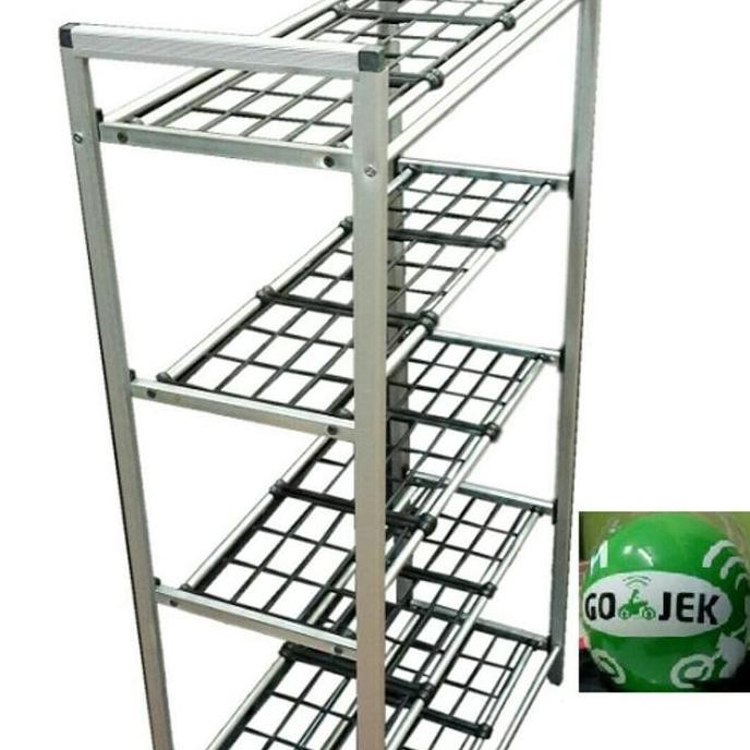Jual Rak Sepatu Sandal Alumunium Lemari Rak Multiguna Storage Organizer ...