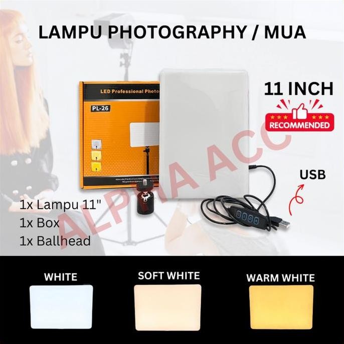 Jual Lampu Fotografi Pl-26 10 Inch Led Camera Light / Led Light ...