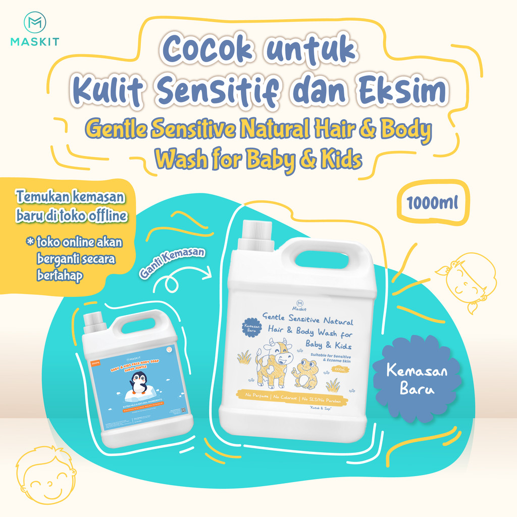 Jual Gentle Sensitive Skin Natural Baby & Kids Body Wash Kulit Sensitif ...