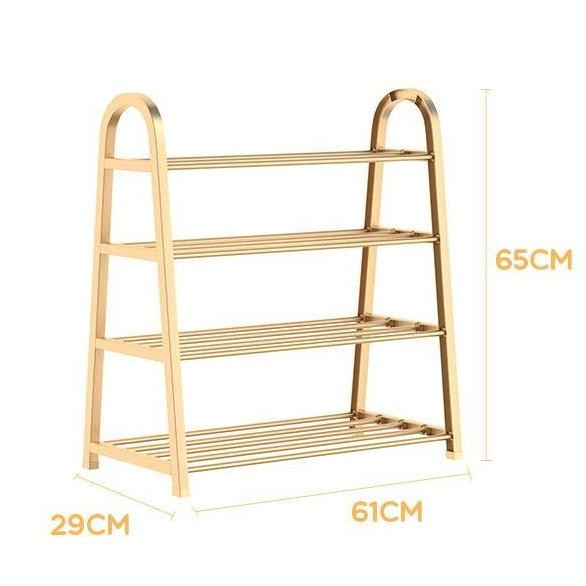 Jual Rak sepatu / sendal shoe rack rangka besi 4 tingkat Portable PPS ...