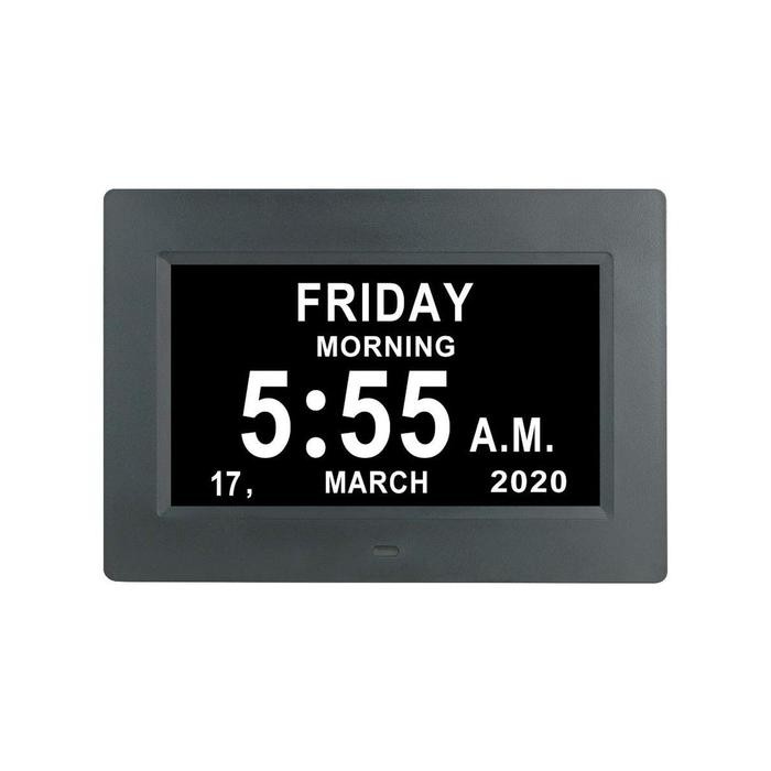Jual 7 Inch Big Digital Alarm Clock Calendar Datetime for Memory Loss ...