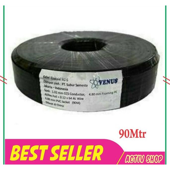 Jual Kabel Venus RG6 High Quality 100 Yard 90 Meter murah | Shopee Indonesia