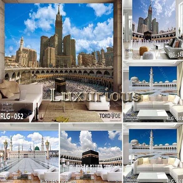 Jual Wallpaper Custom 3D Dinding Sticker Kabah Stiker Mekah Walpaper ...