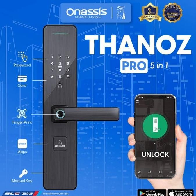 Jual Digital Lock / Smart Lock Onassis Thanoz Pro | Shopee Indonesia