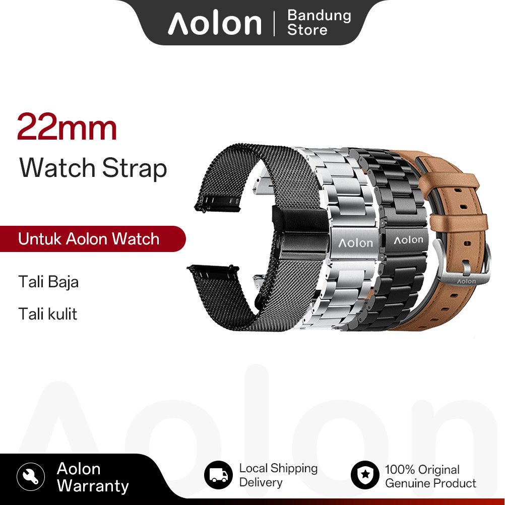 Jual Aolon 22mm Original Smart Watch Stainless Steel Strap for GT5 Pro ...