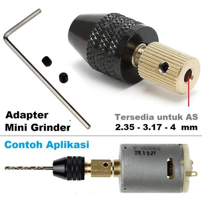 Jual Adapter Mini Grinder Dinamo Motor Kepala Mata Bor/Gerinda Drill ...