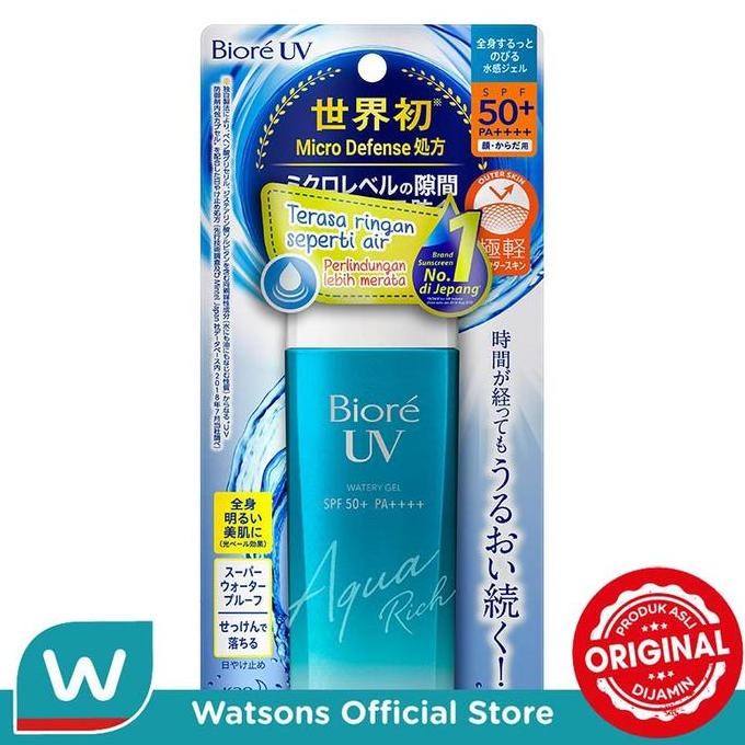 Jual Biore Uv Aqua Rich Watery Gel Spf 50+/Pa++++ 70Ml #Gratisongkir | Shopee Indonesia
