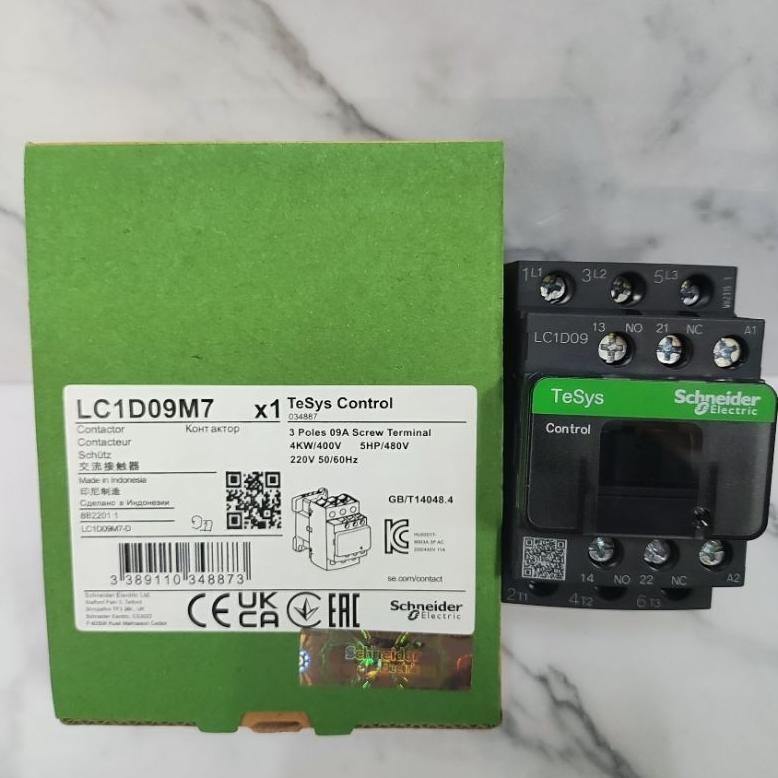 Jual LC1D09M7 CONTACTOR KONTAKTOR LC1D09 3P 9A 4,4KW SCHNEIDER | Shopee ...