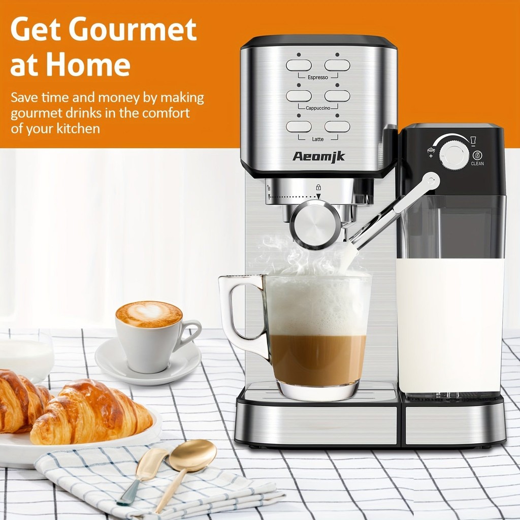 Jual Aeomjk Mesin Kopi Espresso Coffee Maker Milk Frother 20 Bar 1350W ...