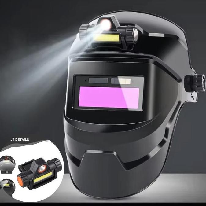 Jual COD TaffGUARD Helm Las Otomatis otomatis fullface + Senter Led ...