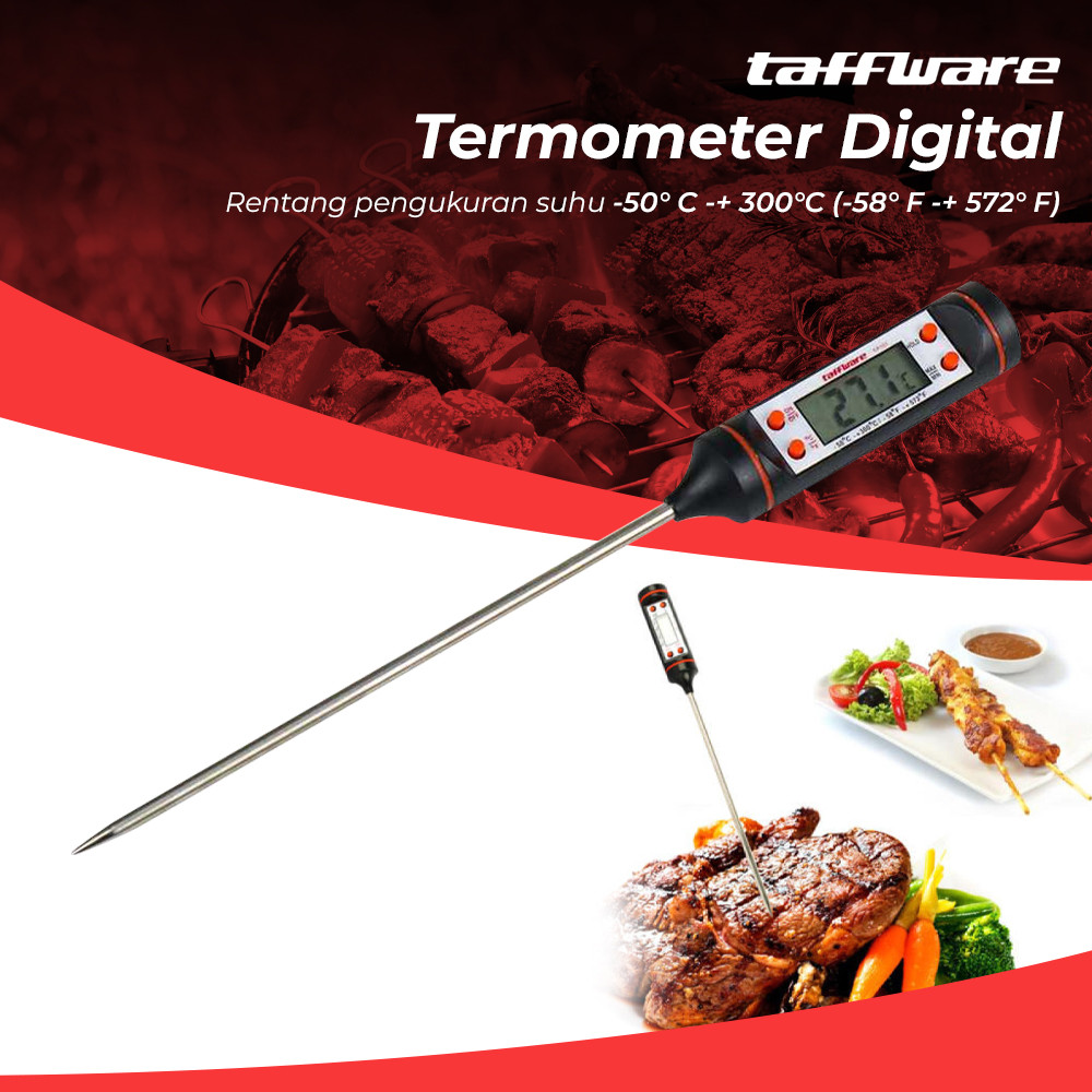 Jual Taffware Termometer Pengukur Suhu Makanan Digital Daging Kopi Susu ...