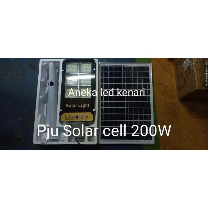 Jual lampu jalan pju solar cell 2 in 1 200W 200 WATT Tenaga surya ...