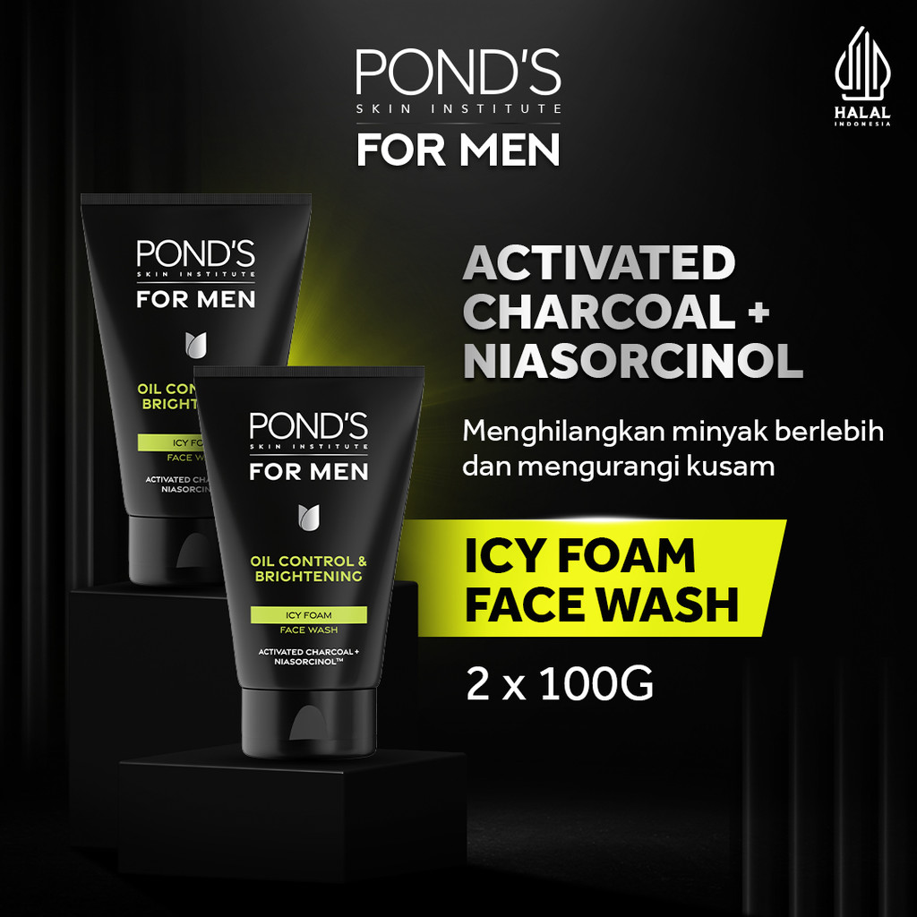Jual POND’S Skin Institute for Men Oil Control & Brightening ICY FOAM ...