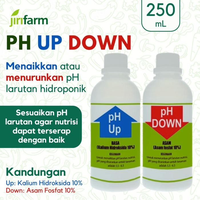 Jual NEW JIRIFARM - Paket pH Up Down Untuk Nutrisi Tanaman Hidroponik @250 ml Cair JABODETABEK ...