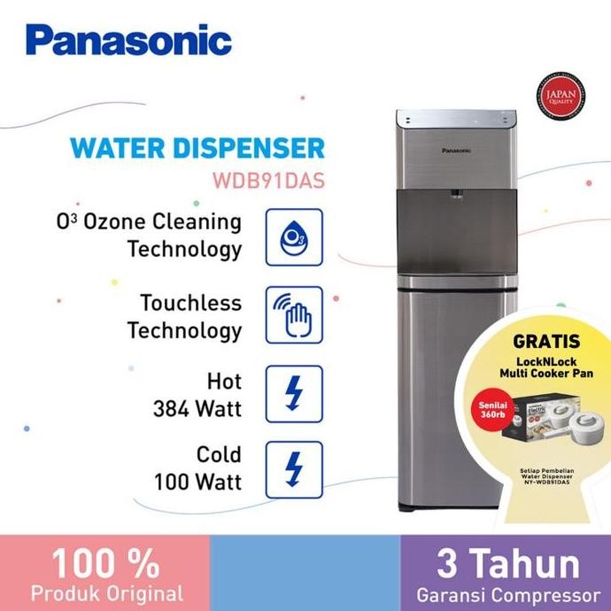 Jual Panasonic NY-WDB91DAS Touchless Water Dispenser Bottom Loading ...