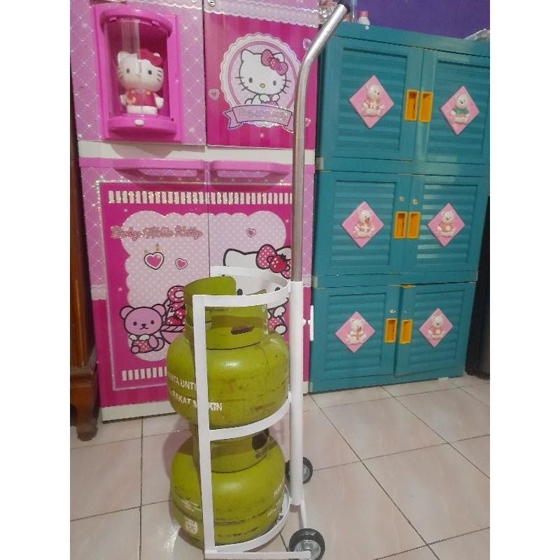 Jual Trolly Tanpa D Angkat Troli Praktis Tabung Gas3Kg+Gas Troly 4Susun ...