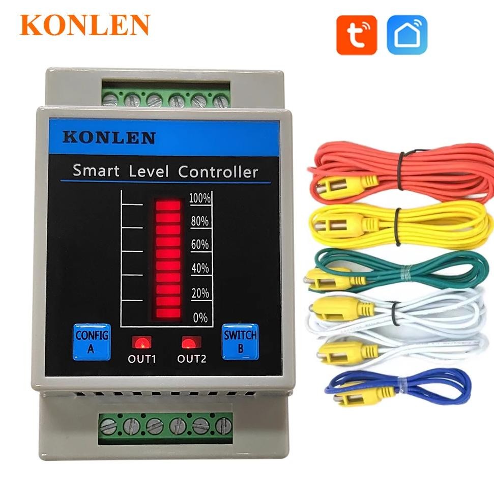 Jual Konlen Water Level Sensor Tuya Wifi Tank Boiler Level Controller ...