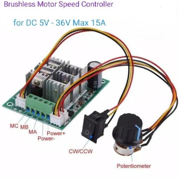 Jual Bldc 3 Phase 15A Brushless Motor Speed Controller Bldc Pwm Driver ...