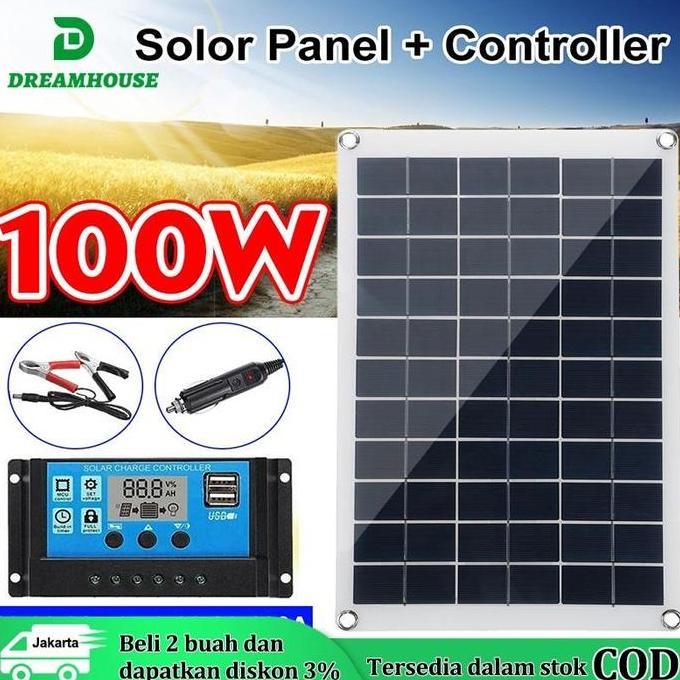 Jual 60W/100W SOLAR PANEL PANEL SURYA PEMBANGKIT LISTRIK TENAGA SURYA ...