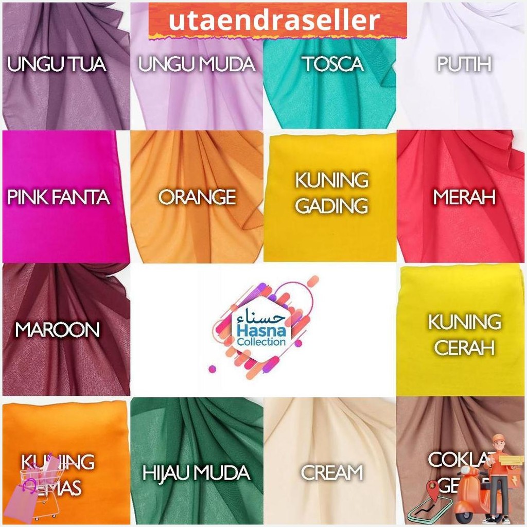 Jual Selendang Sampur Tari Anak Tk/Paud Polos Sifon Tanpa Ronce ...