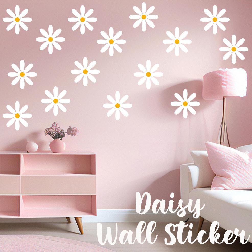 Jual Stiker Dinding Bunga Daisy Flower , Wall Sticker Aesthetics Nugi ...