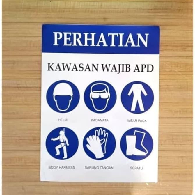Jual Stiker Sign Kawasan Wajib Apd Sticker Safety Rambu K3 30X40Cm ...