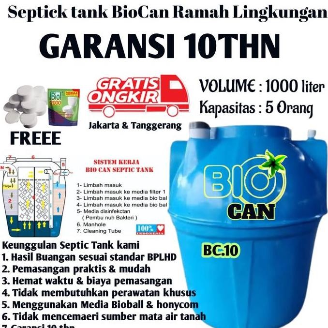 Jual Septic Tank Bio Biotech Biotank Biofilter Sepiteng 1000 L | Shopee ...