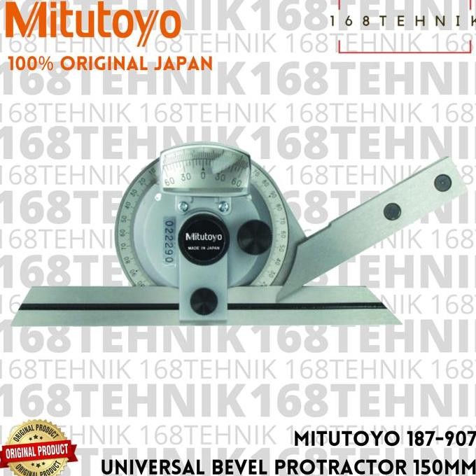 Jual Mitutoyo 187-907 Universal Bevel Protractor 150Mm / Bevel 6 Inch ...