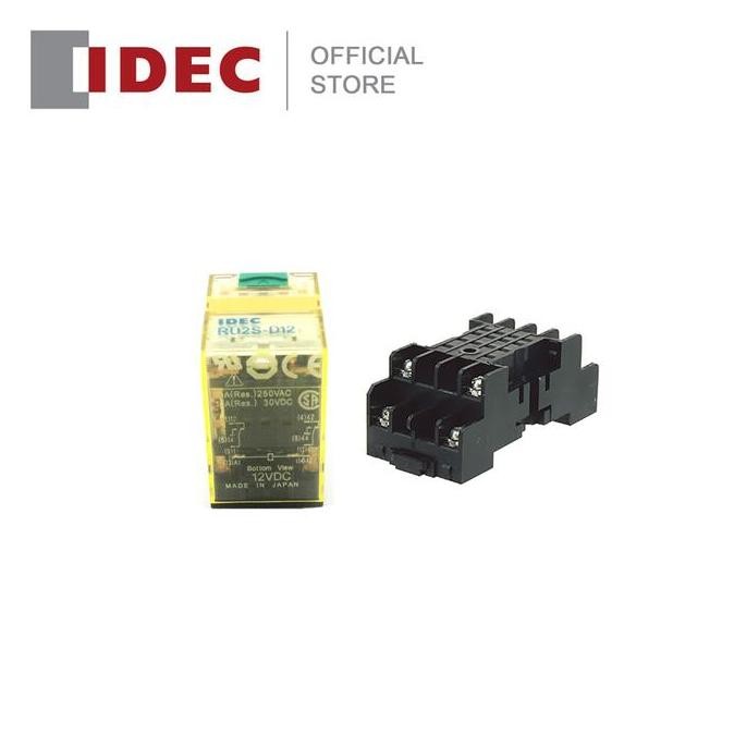Jual Idec Relay 10A Ru2S With Latching Level 2 Pole 8 Kaki Socket Sm2S ...