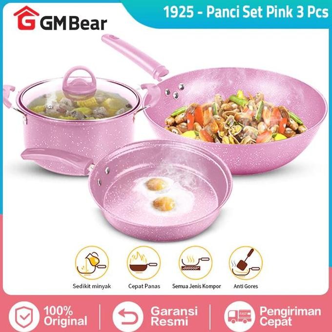 Jual [Bayar 1 Dapat 3] Gm Bear Set Panci Wajan 3In1 P0220 Wajan + Panci ...