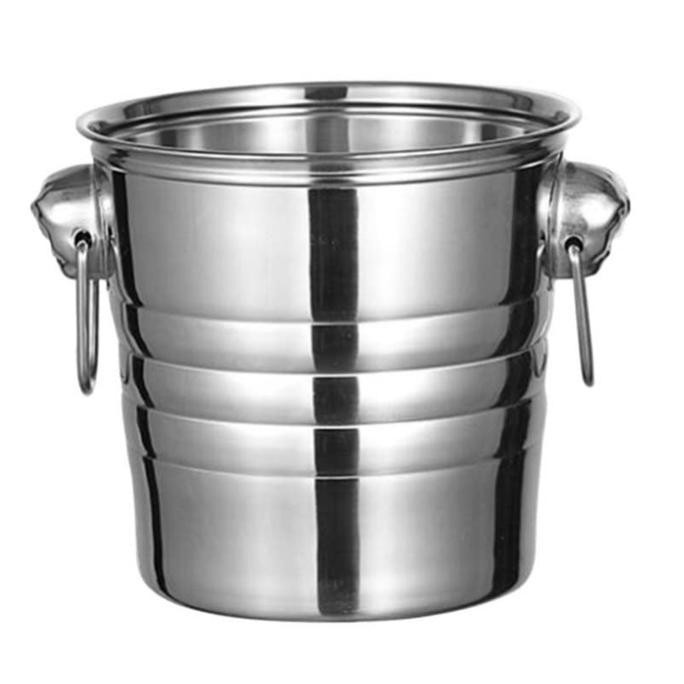 Jual Ice Bucket / Wine Ice Bucket Tong Es Batu Stainless Steel (Sale ...
