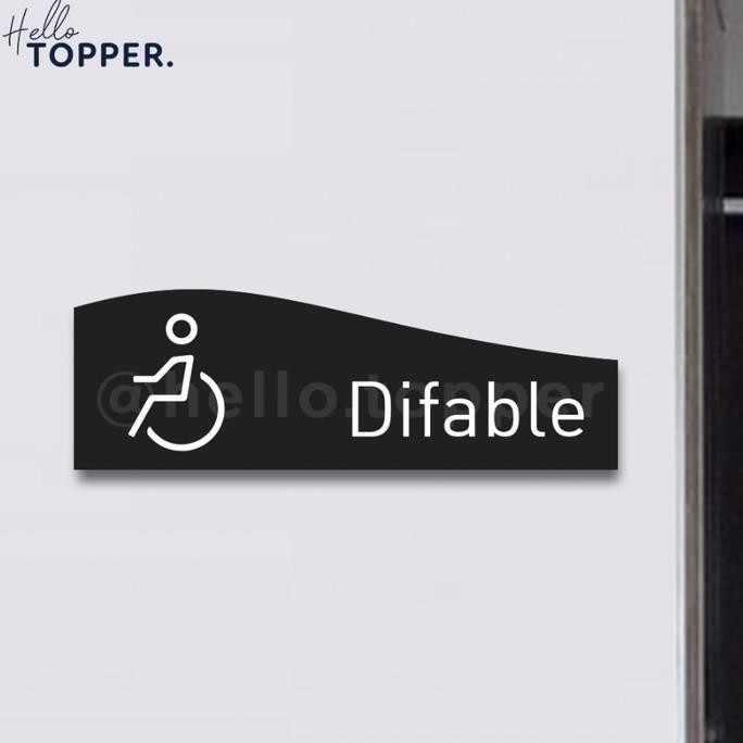 Jual promo sign board difabel toilet eksklusif print penanda ruangan ...
