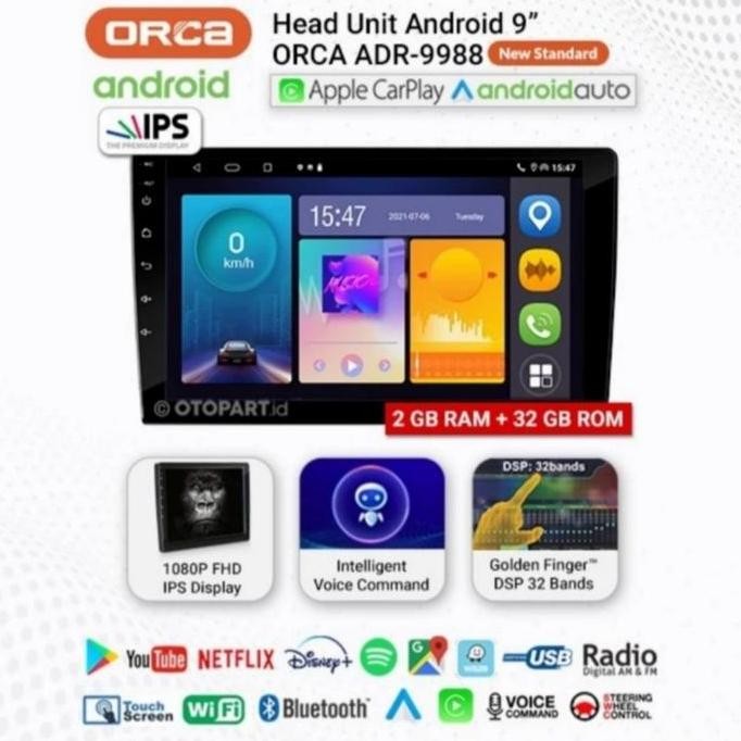 Jual Head unit Oem Honda Brio BRV Mobilio 2016 Up Orca Adr 9988 9 inch ...