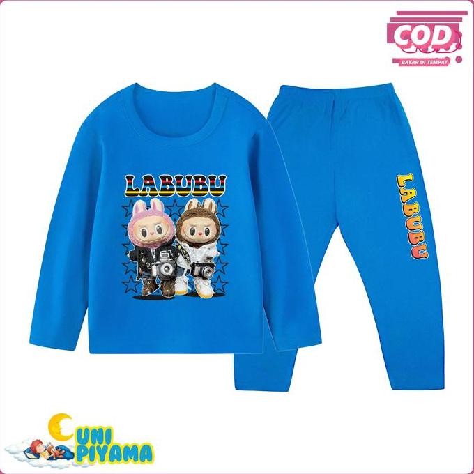 Jual DV83 }} Baju Tidur Labubu Viral Stelan Panjang Anak Cewek dan ...