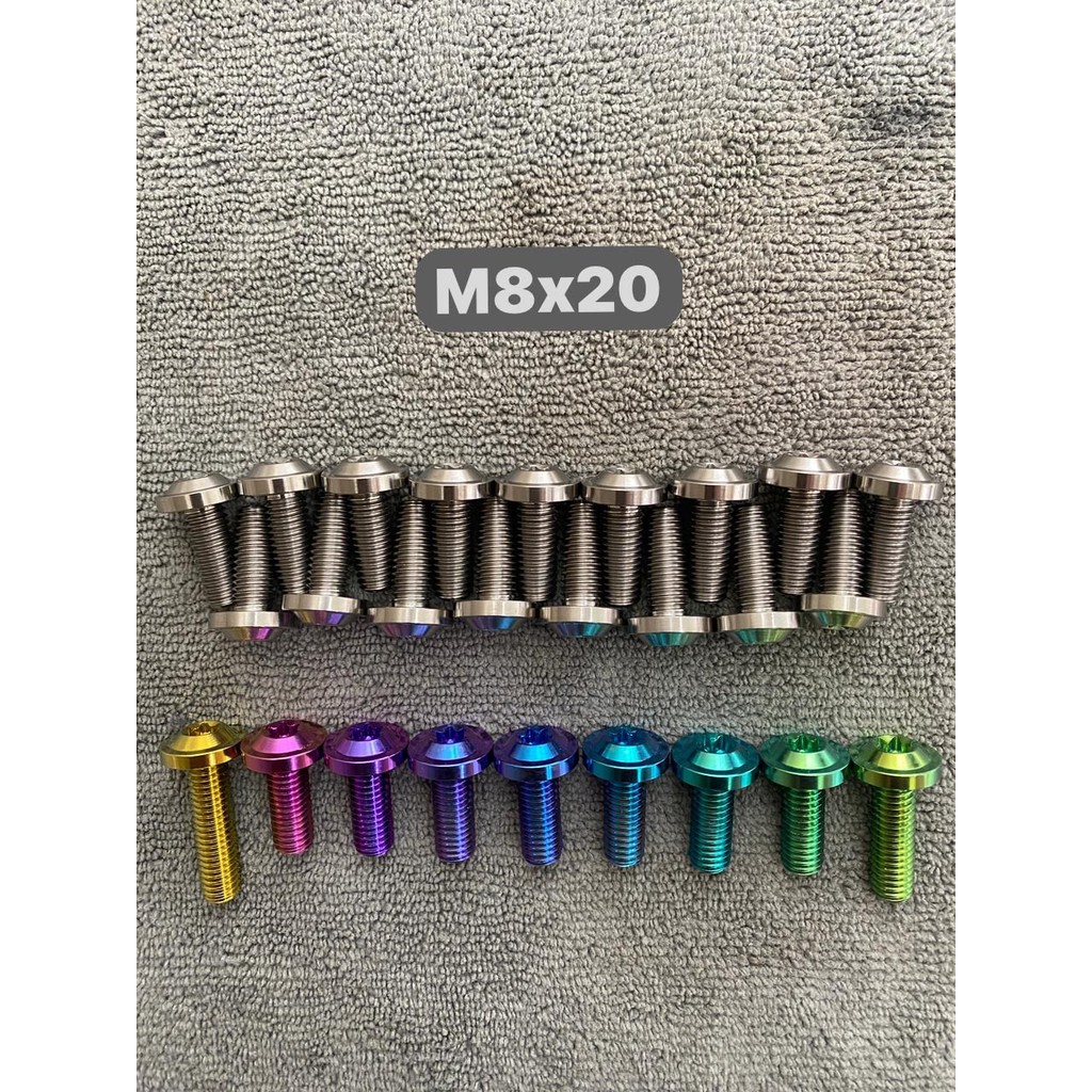 Jual BAUT TITANIUM GR 5 UKURAN M8 (DRAT 12) MODEL BIG HEAD | Shopee ...