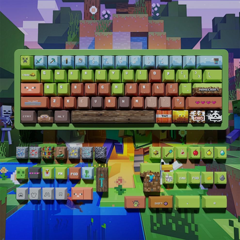 Jual Design Mc Minecraft Pixel Keycap Original Height139Key Adaptation ...