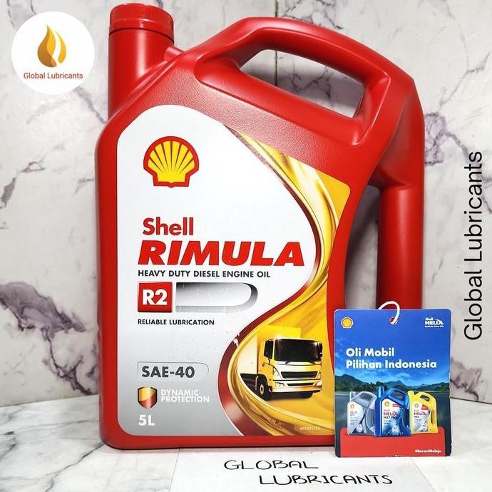 Jual Shell Rimula R2 SAE-40/ S40 5 Liter (Oli Mesin Diesel Heavy Duty ...