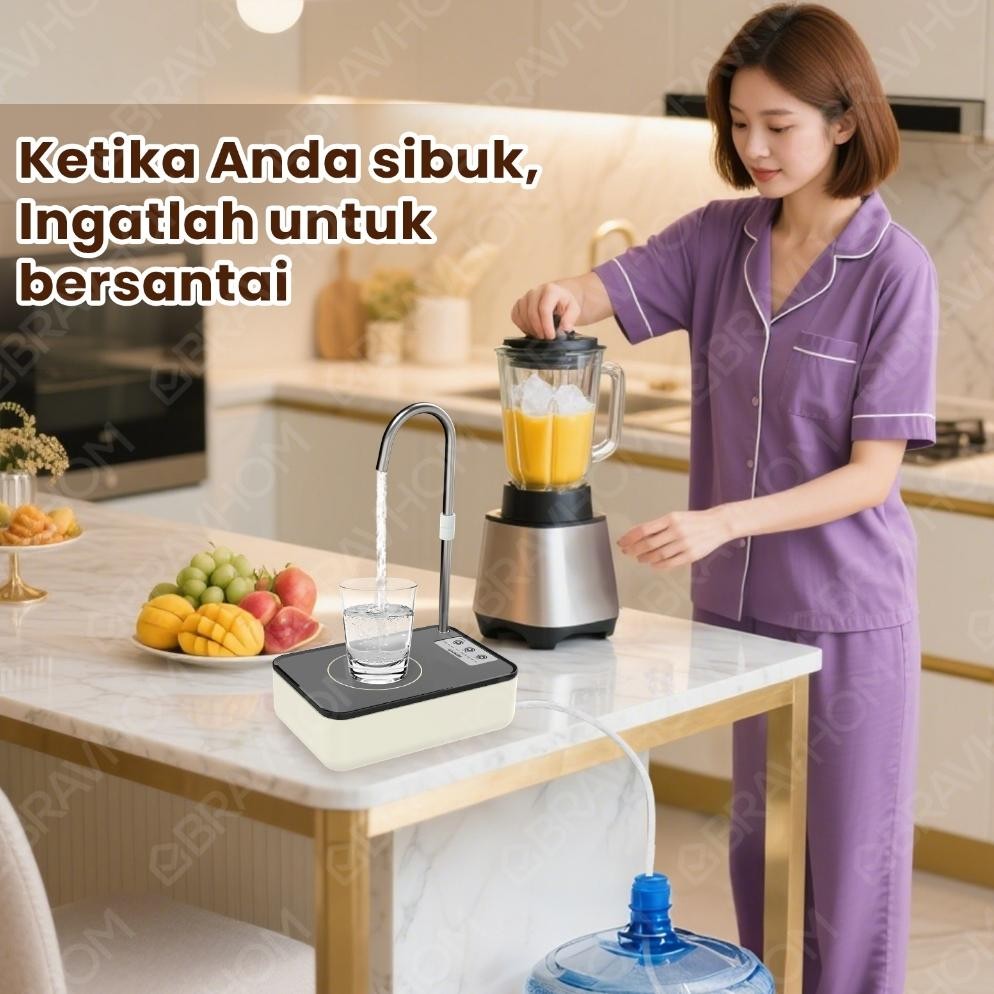 Jual Bravhom Pompa Air Galon Elektrik 2In1 Dispenser Air Panas Dingin ...
