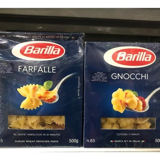 Jual Barilla Pasta Farfalle Gnocchi Penne Rigate Fusilli Impor Import ...