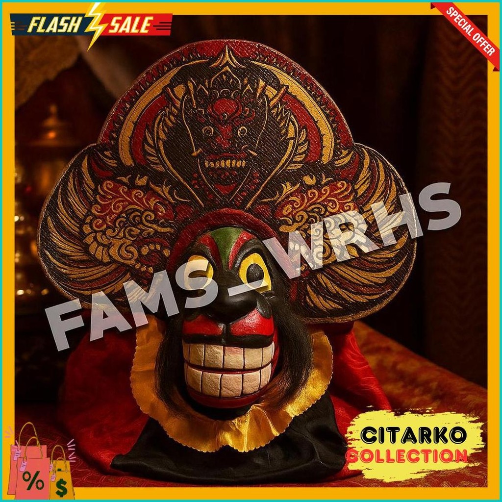 Jual Barongan Anak Kecil Spons Ukuran Tanggung Motif Bali Warna Merah ...