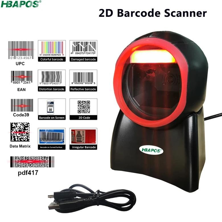 Jual 2d Omnidirectional Barcode Scanner 1d 2d Qr Code Desktop Auto