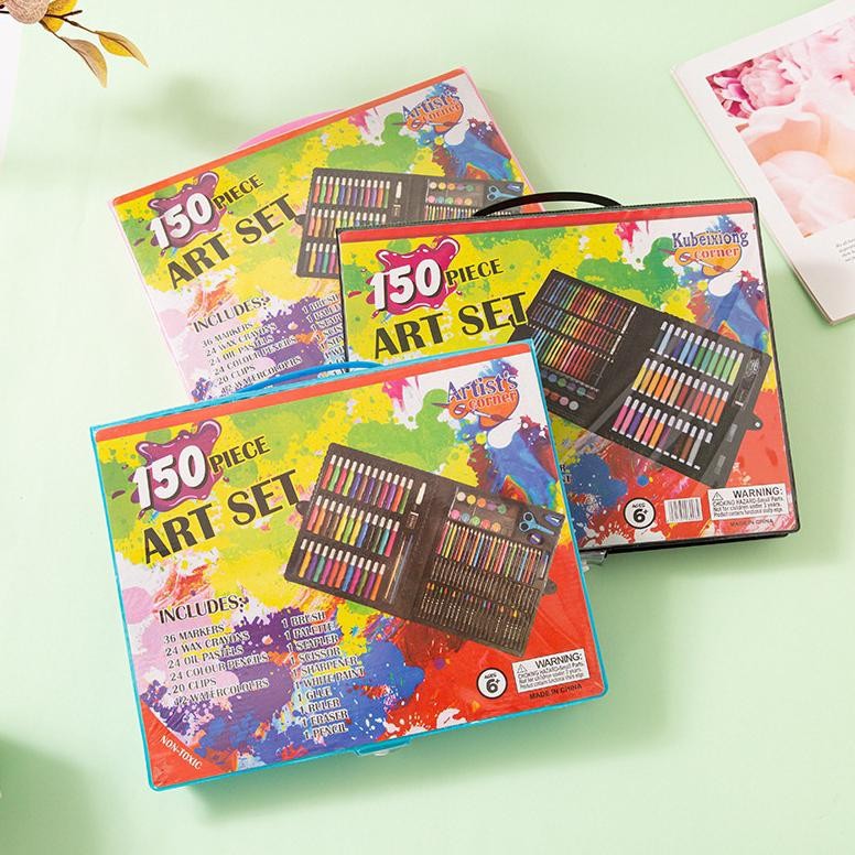 Jual Crayon Set Anak Pensil Warna 150pc 208pc Set Krayon Spidol Gambar ...
