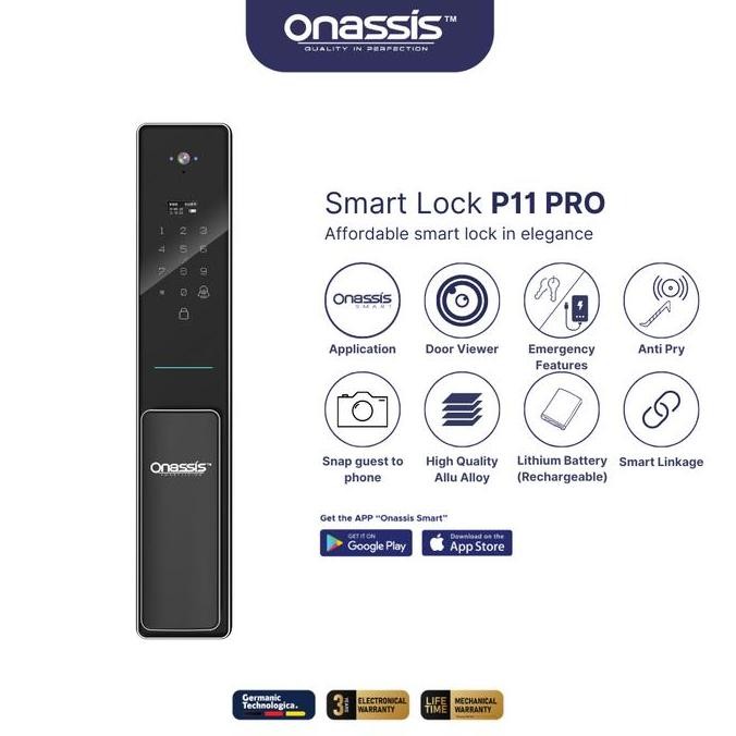 Jual Onassis Smart Lock P11 Pro Camera Built In,One Way Video And Two ...