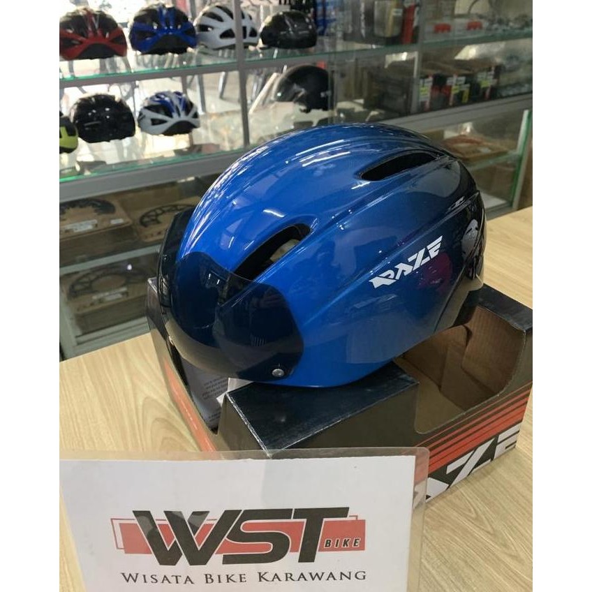 Jual Helm Sepeda Balap Gunung Raze R18 Model Baru (Ada Visor Kacamata ...