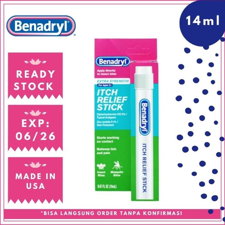 Jual Benadryl Itch Relief Stick 14Ml | Shopee Indonesia